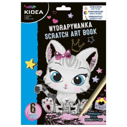 Kidea 5538 Wydrapywanka Koty - Scratch Art Book Sklep z zabawkami Kimland