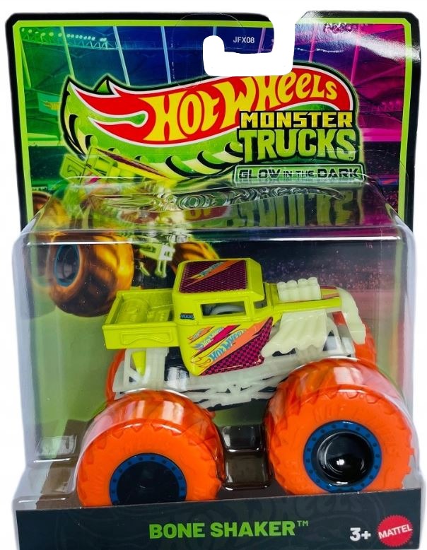 Hot Wheels - Monster Trucks Glow - Bone Shaker - JFX08 JFX11 Sklep z ...