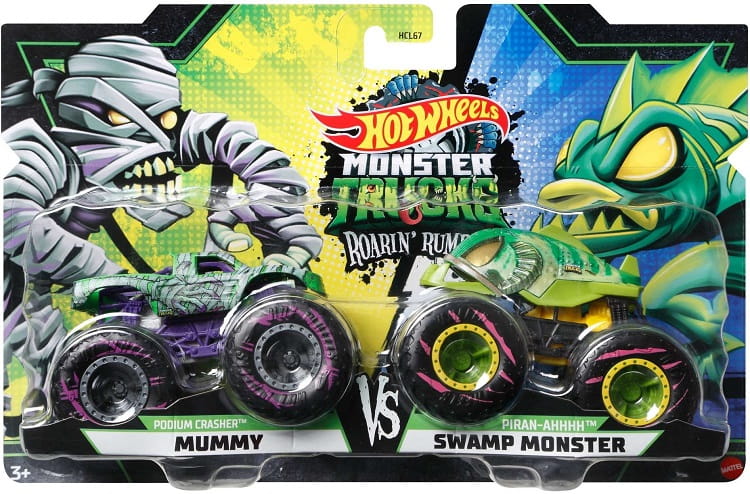 Hot Wheels – Monster Trucks - Dwupak pojazdów: Mummy i Swamp Monster ...