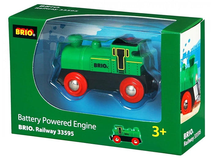 BRIO Lokomotywa na Baterie Zielony Parowóz 33595 Sklep z zabawkami Kimland